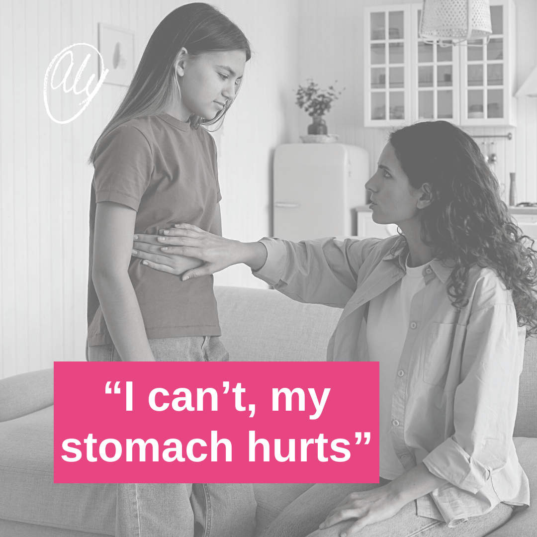 I can’t, my stomach hurts | Aly Pain | Parenting Coach